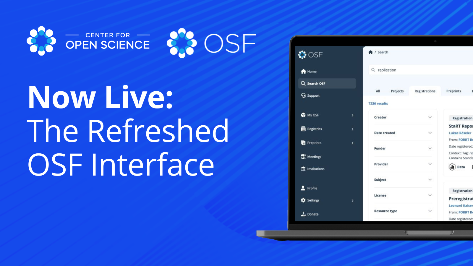 Now Live: The Refreshed OSF Interface